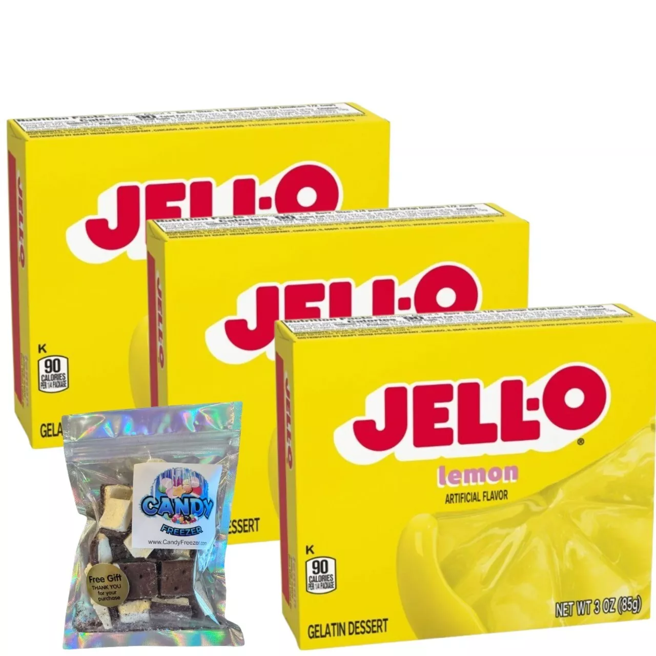 Jell-O Gelatin Dessert Mix 3Oz W/ 1Oz Ice Cream Bites (Lemon) - Walmart.com