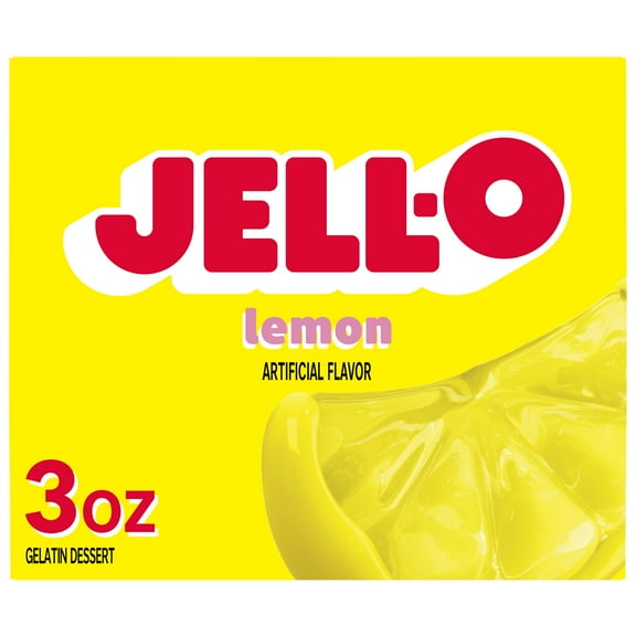 (3 pack) Jell-O Lemon Zero Sugar Gelatin Dessert Mix, 0.3 oz Box ...
