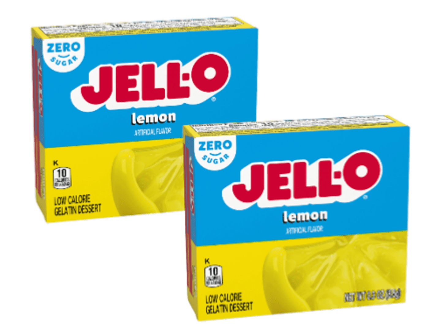 Jell-O Lemon Artificially Flavored Zero Sugar Gelatin Dessert Mix, 0.3 ...