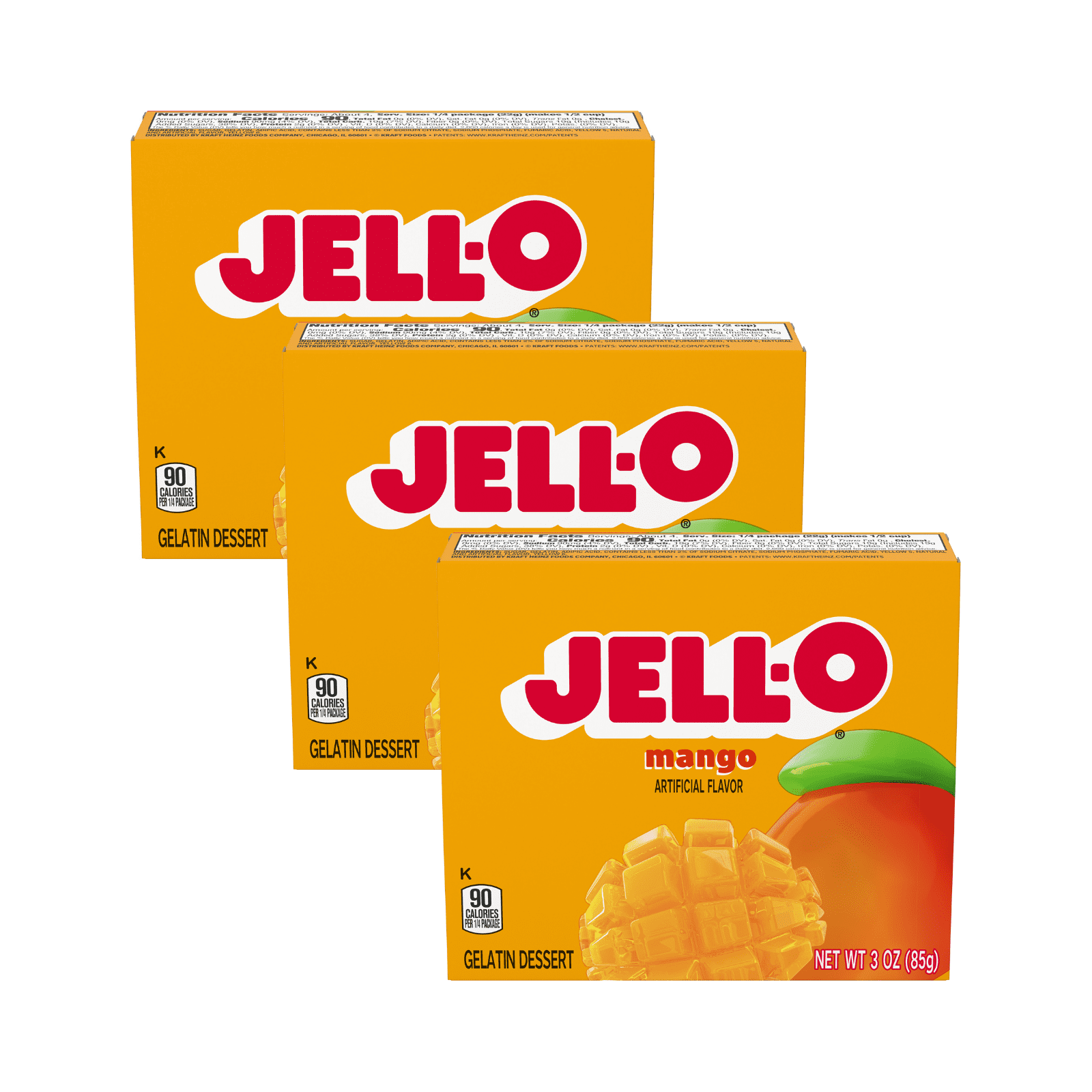 Jell-O Mango Gelatin Dessert Mix, 3 oz (Pack - 3) - Walmart.com