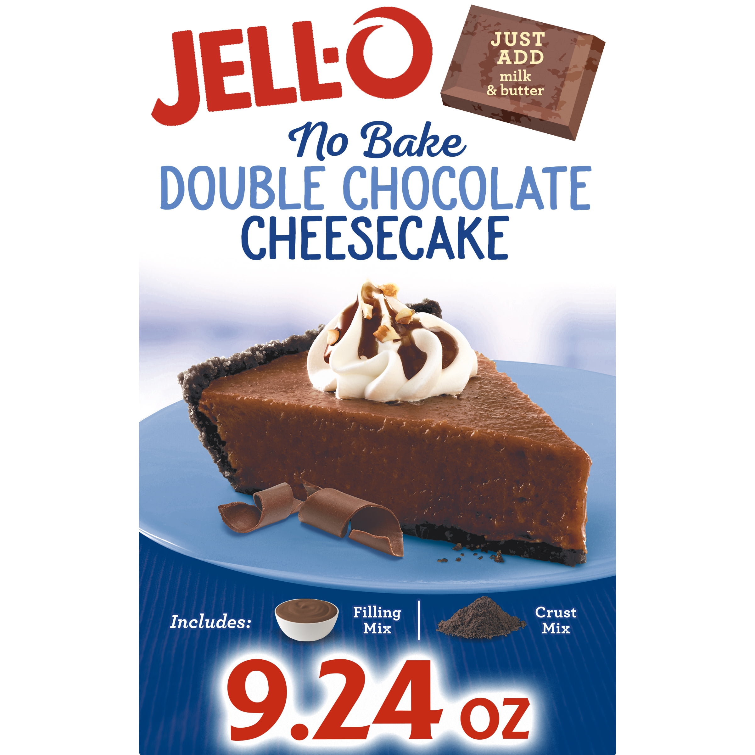 Jell-O No Bake Double Chocolate Cheesecake Artificially Flavored ...