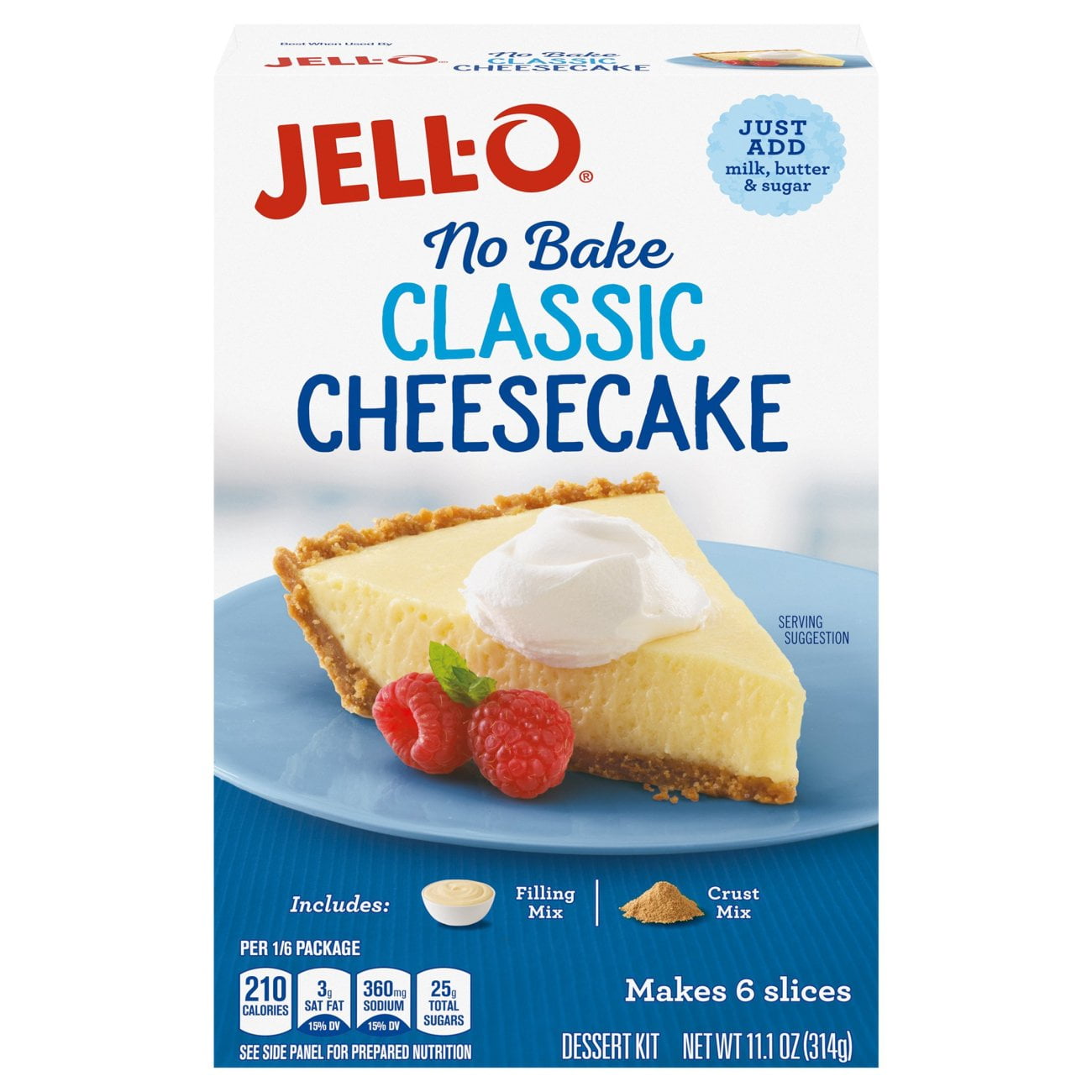 Jell-O No Bake Real Cheesecake Dessert - 11.1 oz - Walmart.com