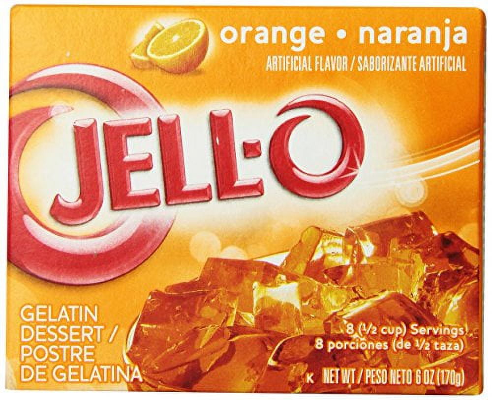 Jell-O Orange Gelatin Dessert Mix (Pack of 24) - Walmart.com