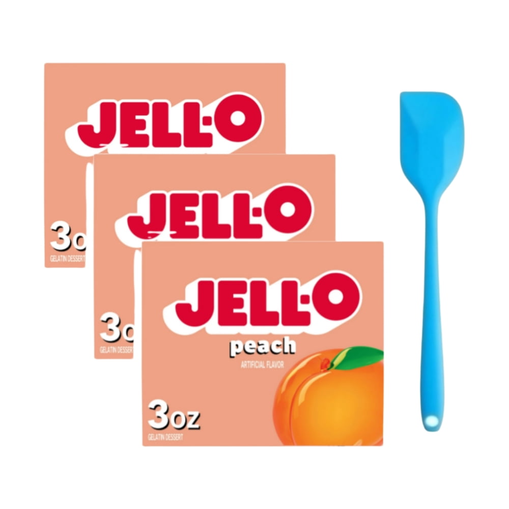 Jell-O Peach Artificially Flavored Gelatin Dessert Mix, 3 oz Box (3 ...