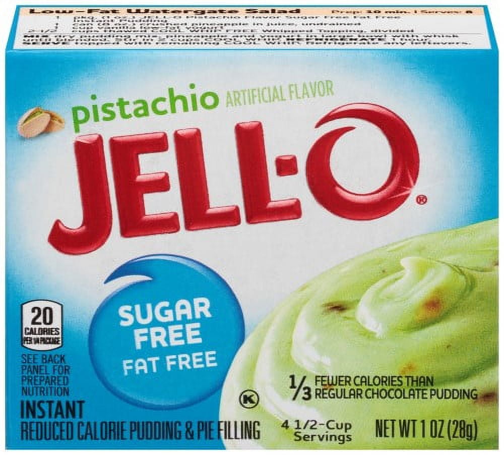 Jell-O Pistachio Sugar Free & Fat Free Instant Pudding & Pie Filling ...