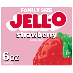 Jell-O Family Size Berry Blue Gelatin Dessert Mix, Artificially ...