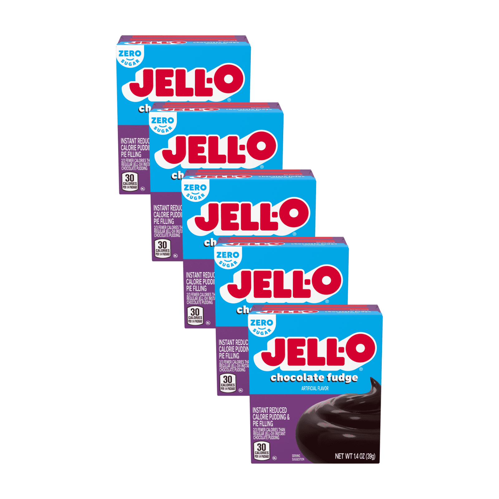 Jell-O Sugar Free Chocolate Pudding, 1.4 OZ (Pack - 5) - Walmart.com