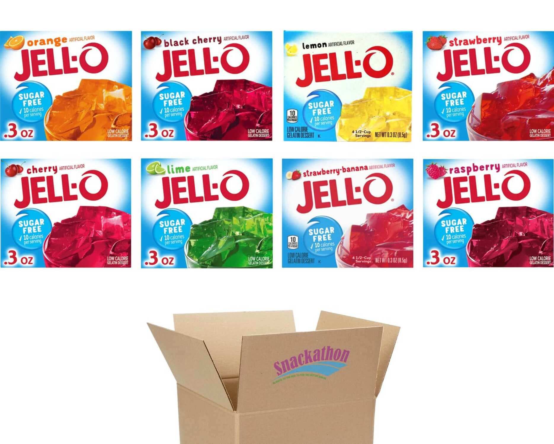 Jell-O Sugar Free Gelatin Variety, 0.3 Ounce, 8 Flavors - Walmart.com