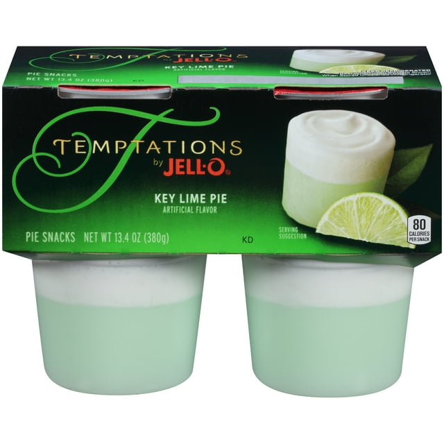 Jell-O Temptations Pudding Ready To Eat Key Lime Pie 4 Ct Cups ...