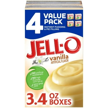 Great Value Vanilla Instant Pudding and Pie Filling 3.4 oz Creamy ...