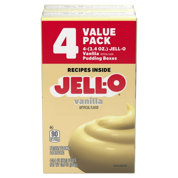 Jell-O Vanilla Instant Pudding GGA1 & Pie Filling Mix (24 Ct Pack, 5.1 ...