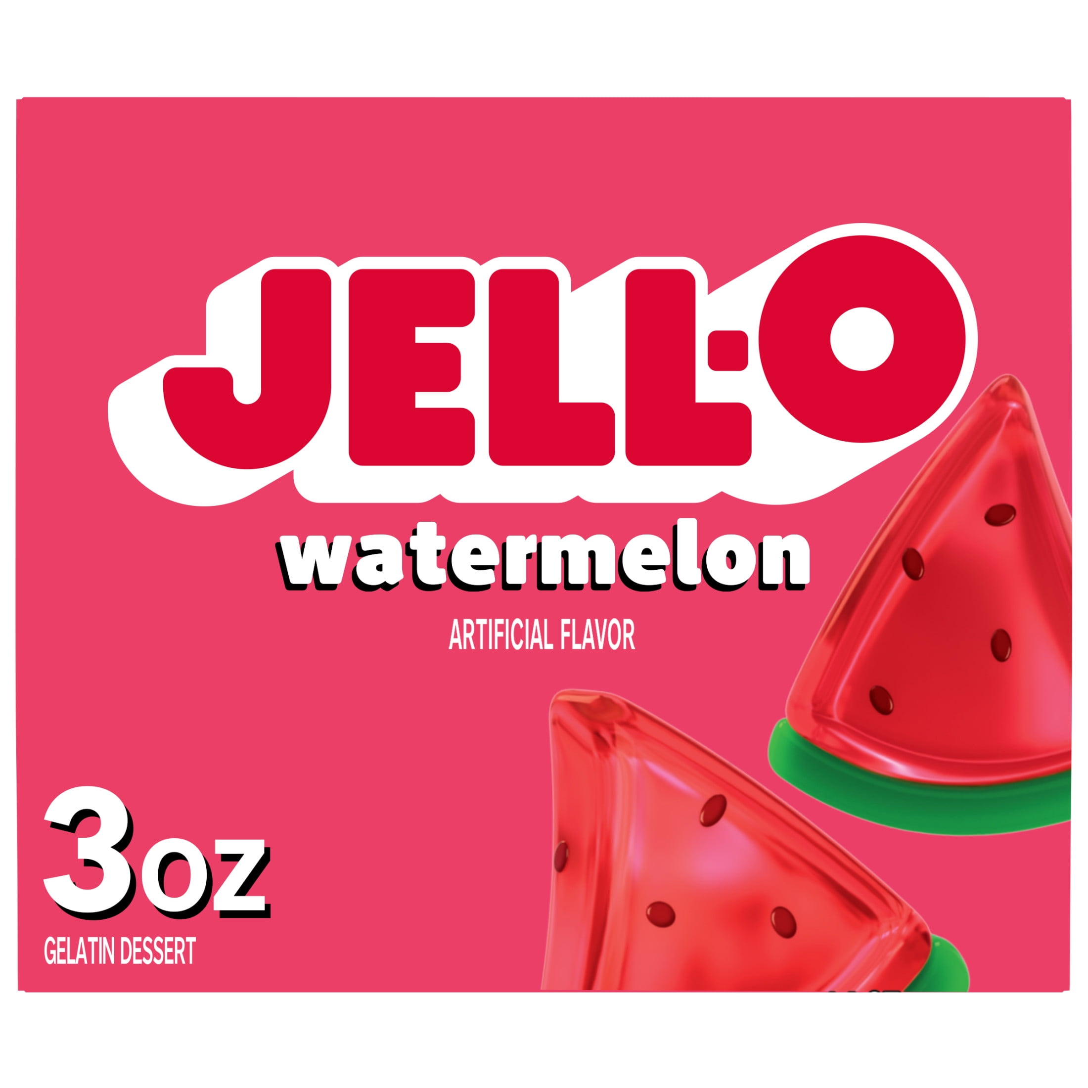 Jell-O, Gelatin Dessert Mix, 3 oz Box, Watermelon Flavored - Walmart.com