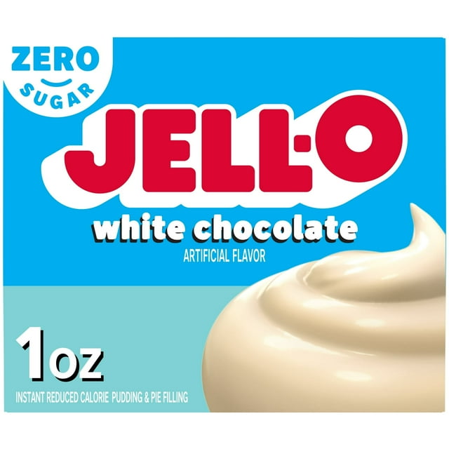 Jell-O White Chocolate Artificially Flavored Zero Sugar Instant Reduced ...