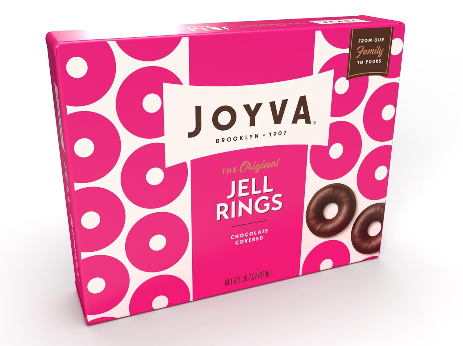 Jell Rings | Gift Box of 60 Sweet Jell Center Rings with Smooth Dark ...