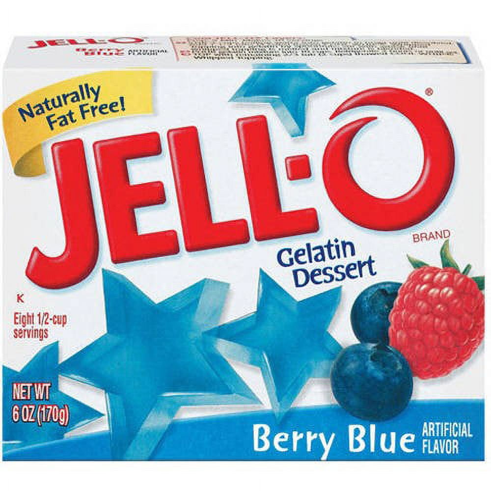 Jell-o, Gelatin Dessert, Berry Blue (Pack of 14) - Walmart.com