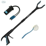 DMI Wood Dressing Aid Stick with Metal and Vinyl Hooks, Zipper Assist ...