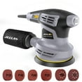 Jellas 5-Inch Random Orbital Sander with 18-Piece Sandpaper Set, 13000 ...