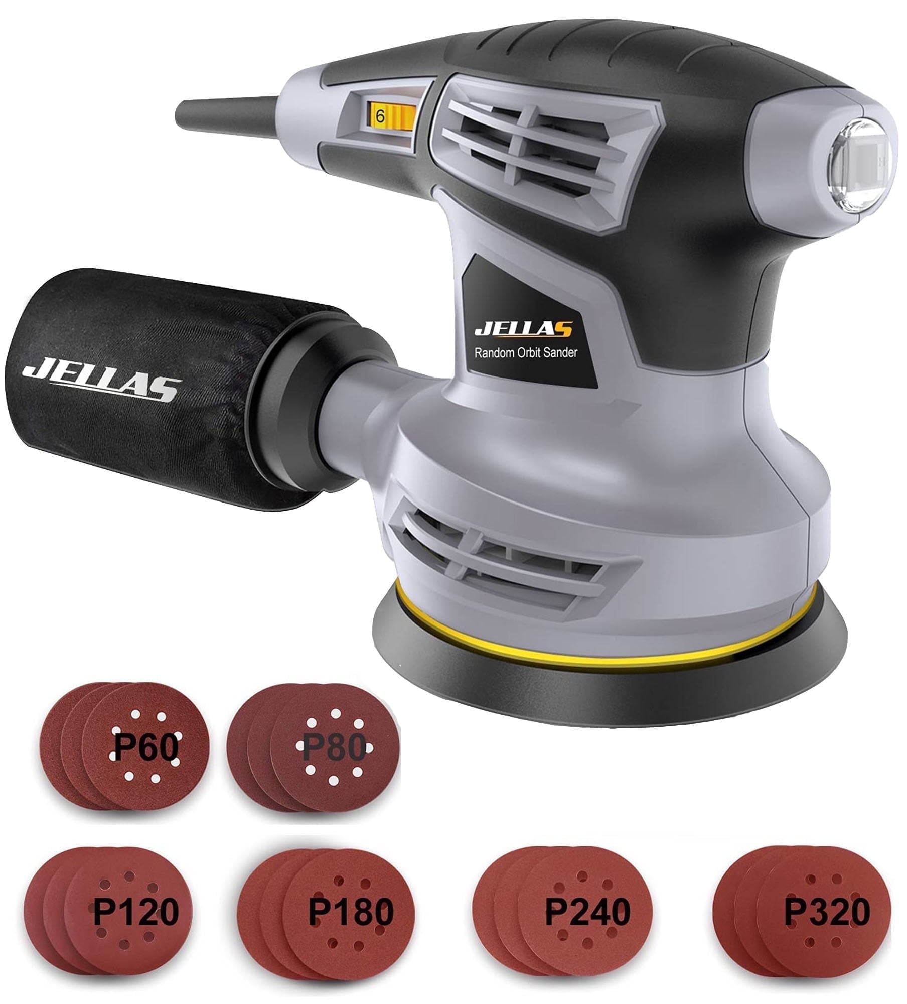 Customer reviews for Jellas 5-Inch Random Orbital Sander with 18Pcs ...