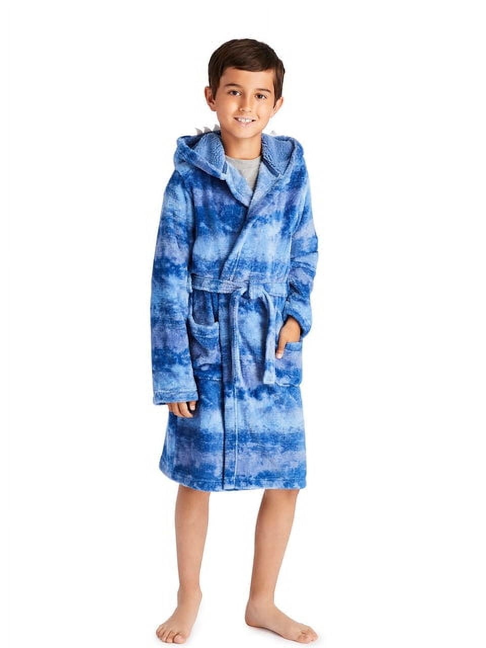 Jellifish Kids Boys Plush Bathrobe, Cozy Kids Shark Robe With Sherpa ...