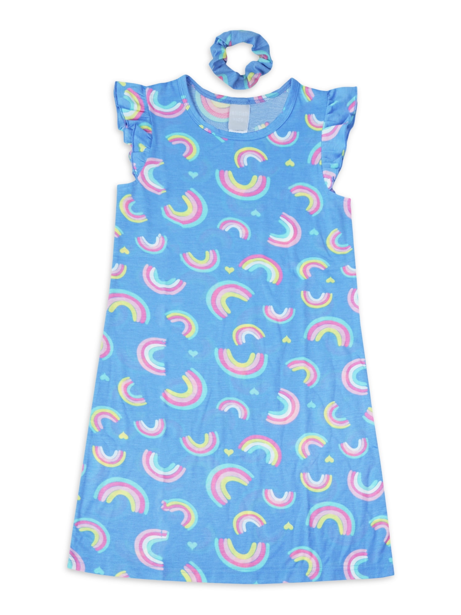 Jellifish Kids Girls Short Sleeve Ruffle Nightgown Pajama with ...