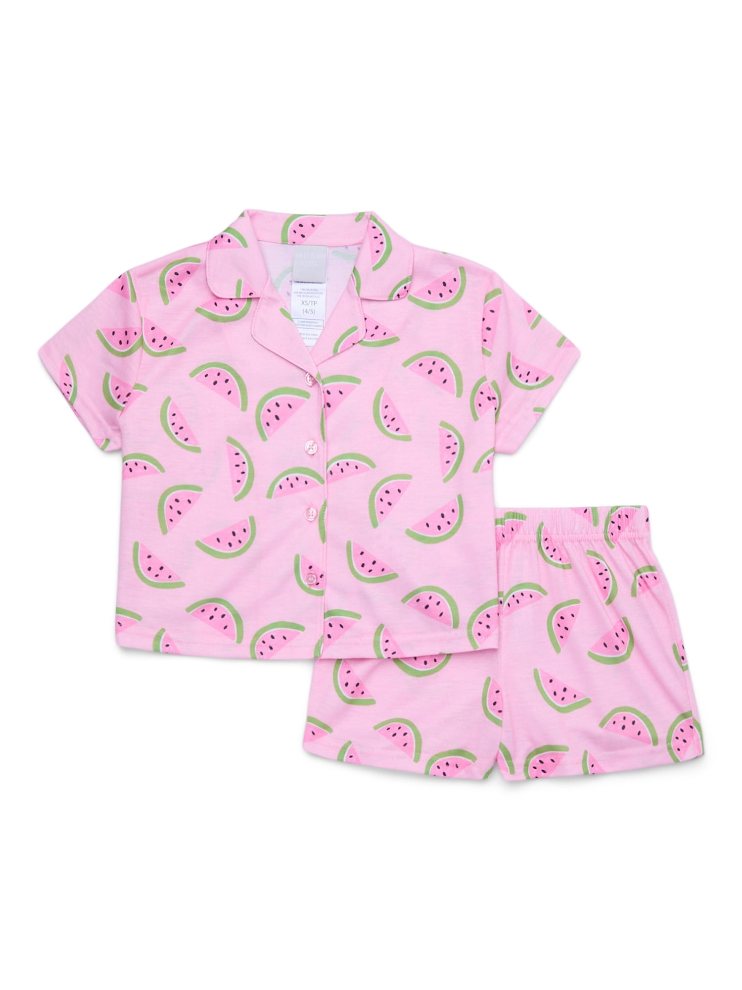 Jellifish Kids Girls’ Short Sleeve Top and Shorts Pajama Set, 2-Piece ...