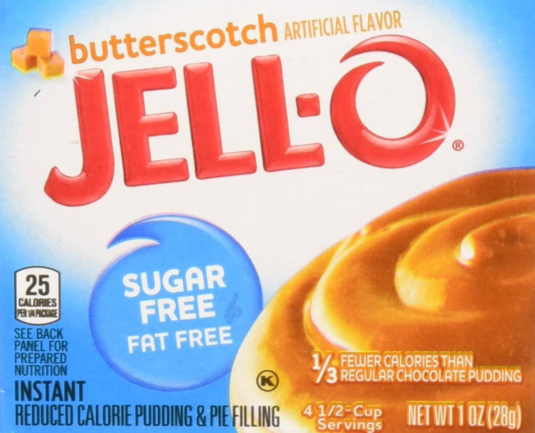 Jell-O Sugar Free Instant Pudding Pie Filling, Butterscotch, 1 Ounce ...