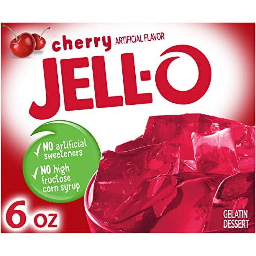 Jello Cherry Gelatin 6oz Box - Walmart.com