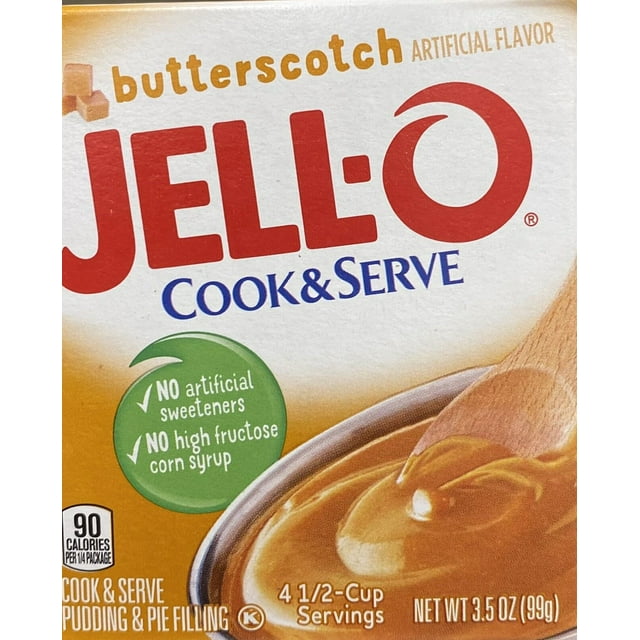 Jello Cook & Serve BUTTERSCOTCH Instant Pudding & Pie Filling Mix ...