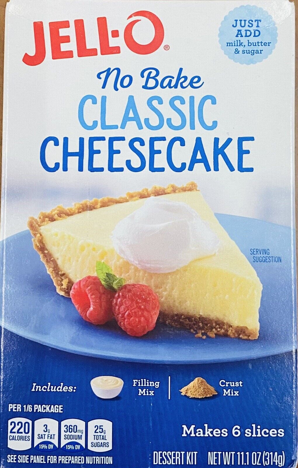 Jello No Bake CLASSIC CHEESECAKE Jell-O - 11.1 oz Box - Walmart.com