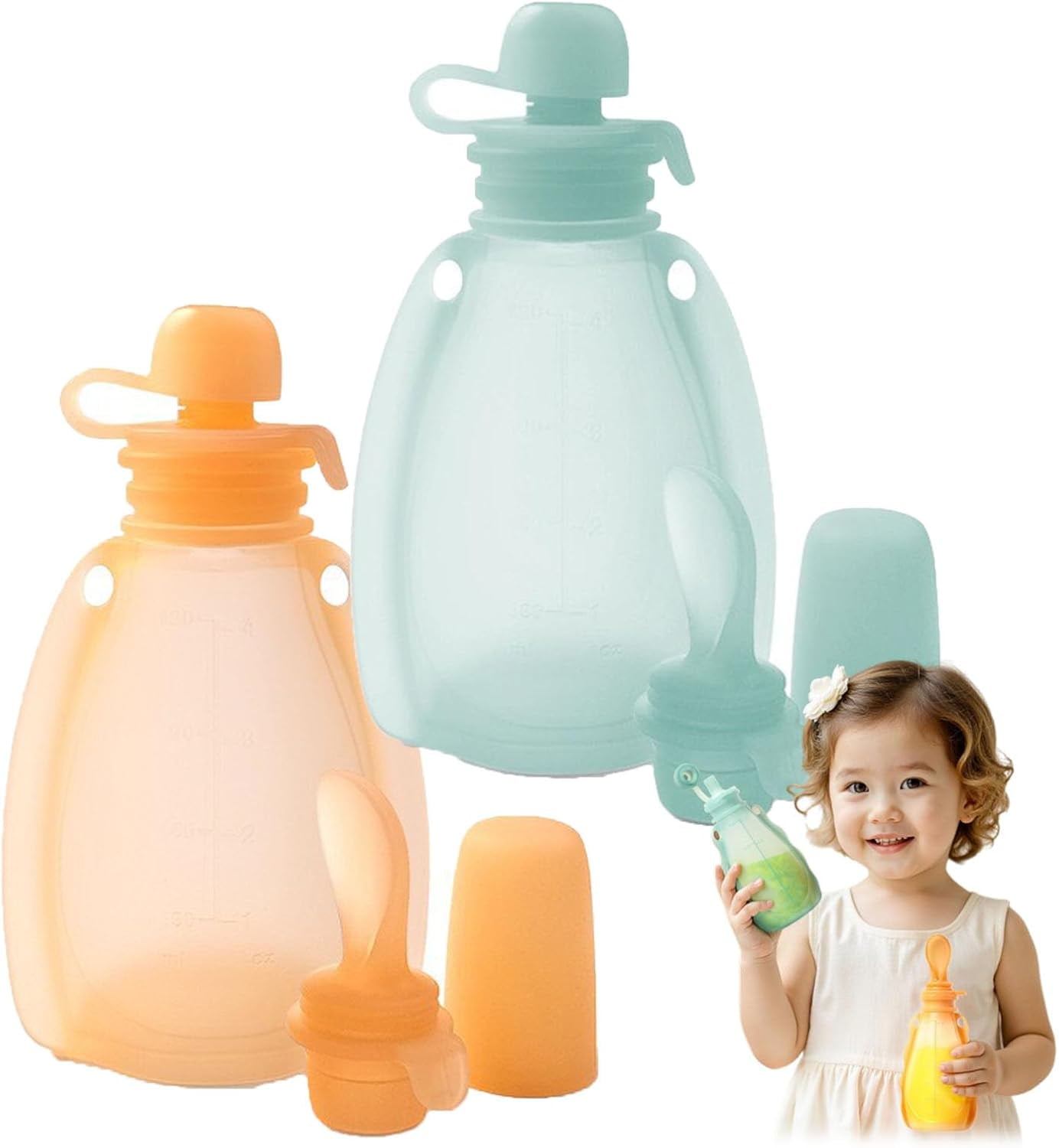 Jello Pouches Refillable, Reusable Pouches for Applesauce, Silicone ...