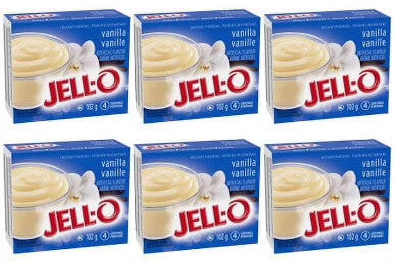 Jello Vanilla Instant Pudding, 102g/3.6oz., X 6 pkg, {Imported from ...