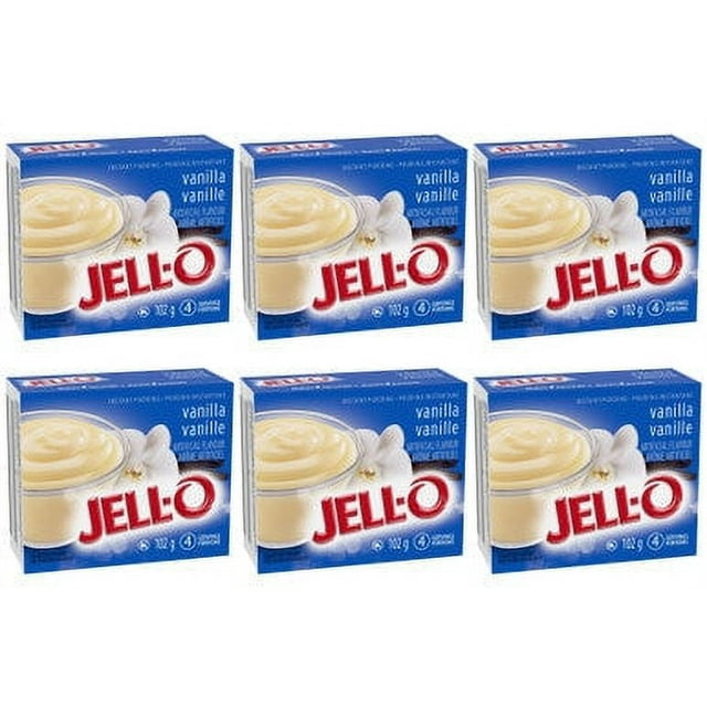Jello Vanilla Instant Pudding, 102g/3.6oz., X 6 pkg, {Imported from ...