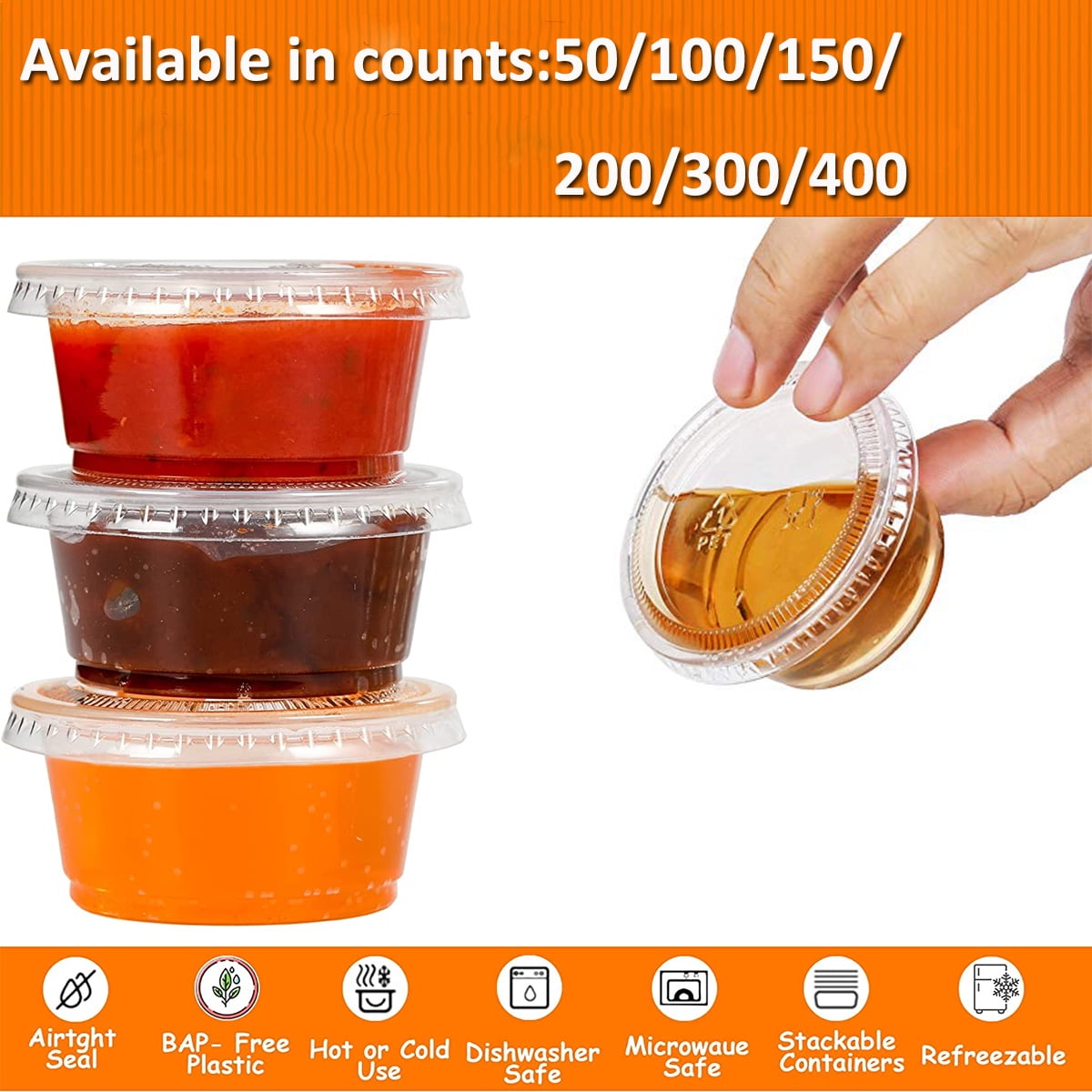 Jello short cup, 400 sets - 2 oz. disposable plastic cup with lid ...