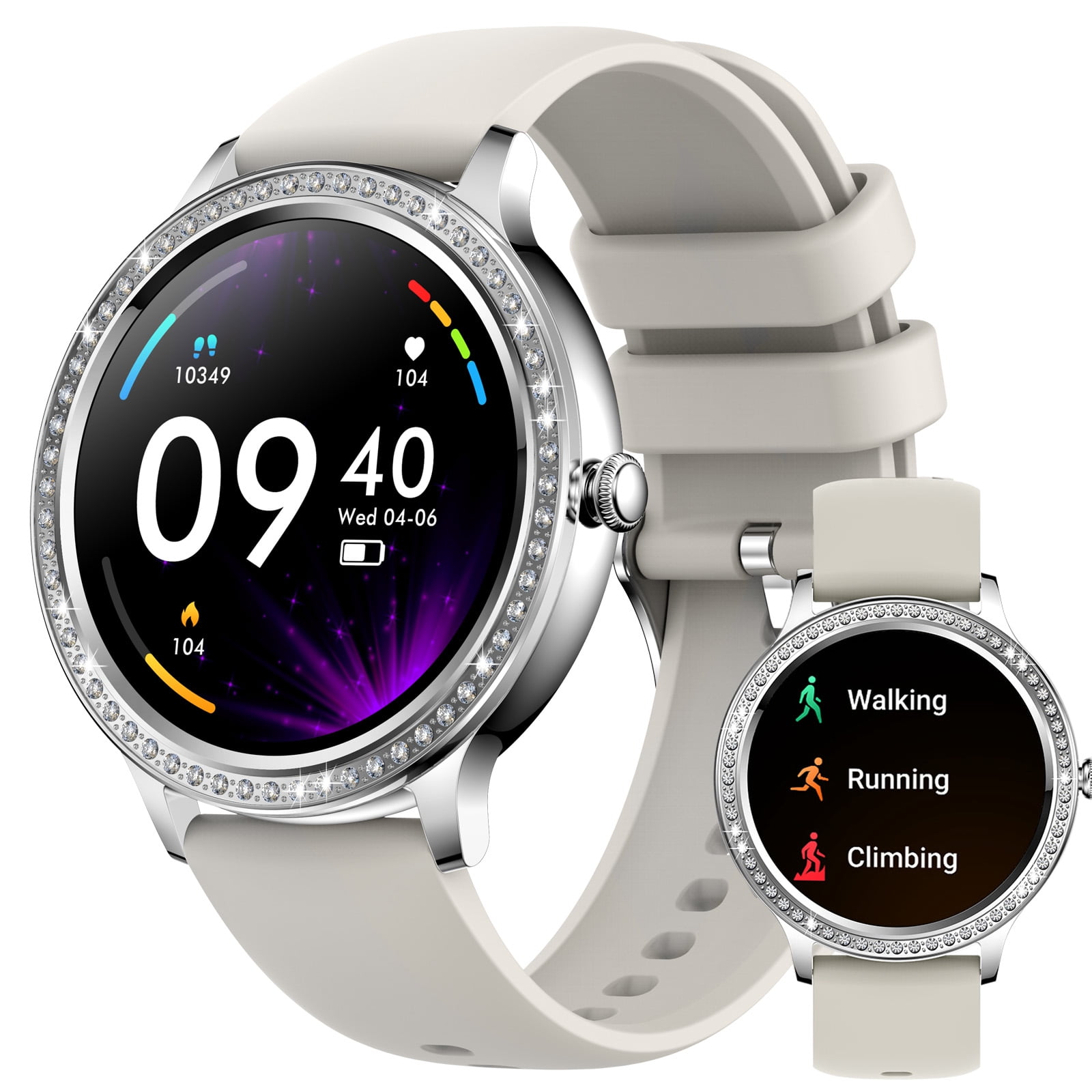 Jelloo Smart Watch for Women, IP67 Waterproof Outdoor Sports Smartwatch ...