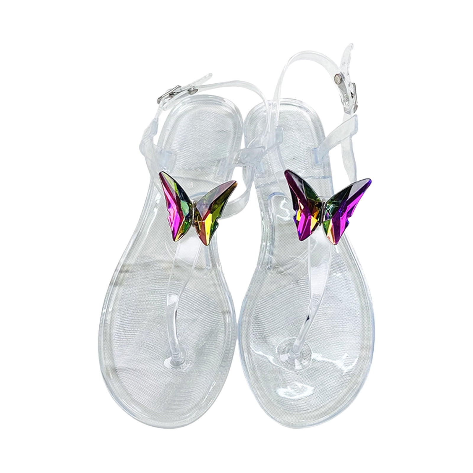 Jelly 2024 Flat Sandals For Women Spring Beach Trendy Sheer Comfort