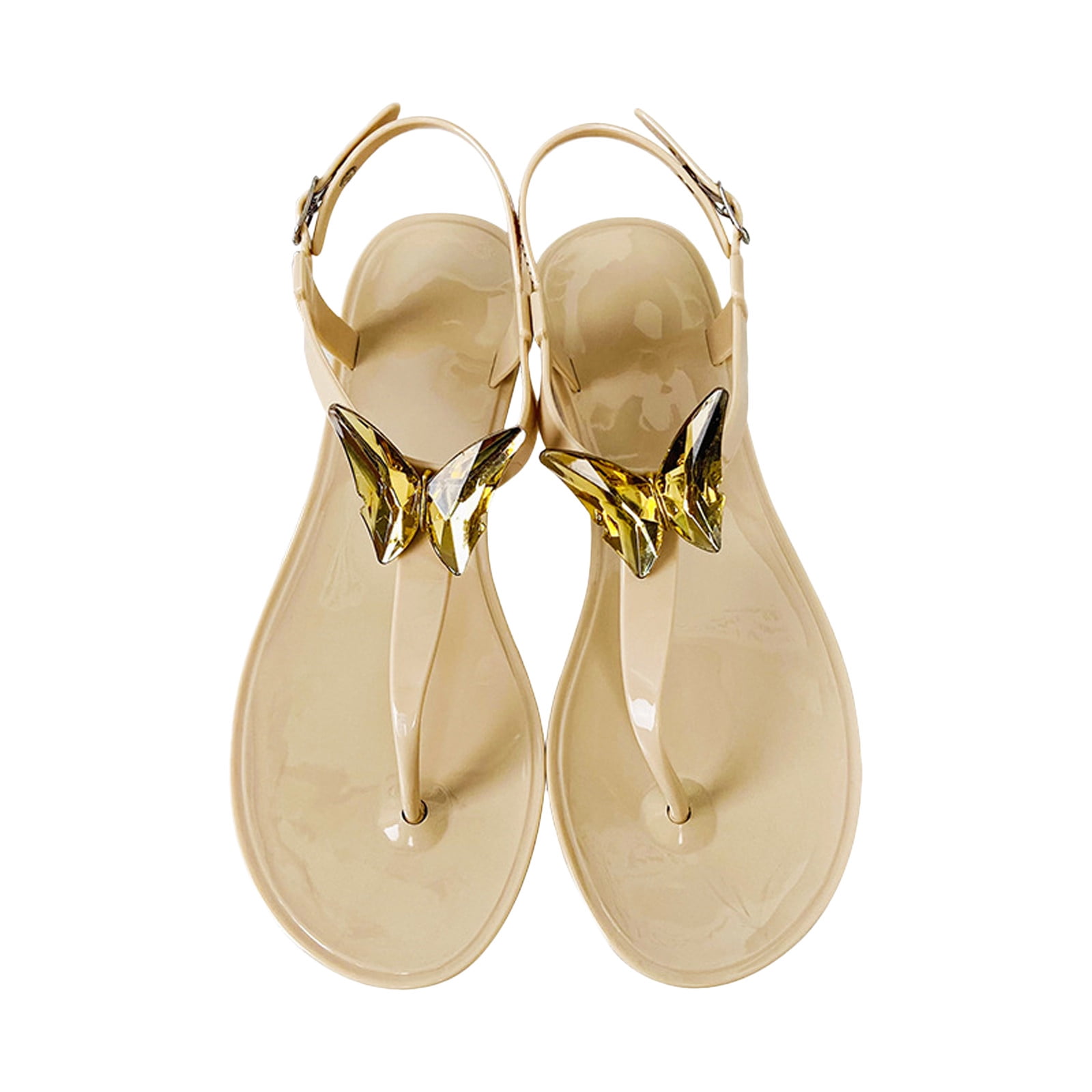 Jelly 2024 Flat Sandals For Women Spring Beach Trendy Sheer Comfort