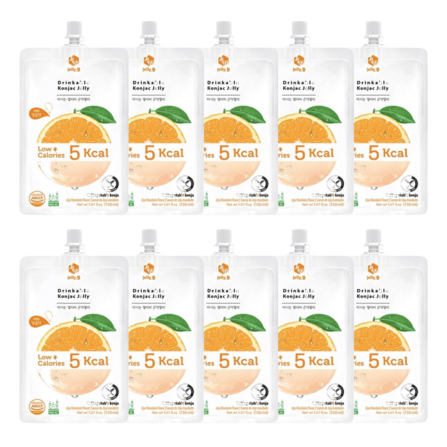 Jelly.B Drinkable Konjac Jelly, Mandarin Flavor, 10 Count - Walmart.com