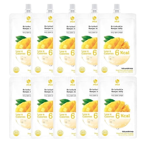 Jelly.B Drinkable Konjac Jelly, Mango Flavor, 10 Count - Walmart.com