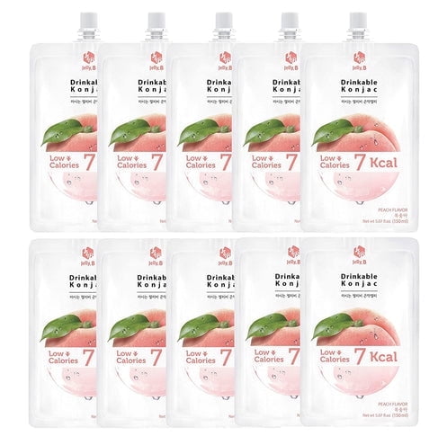 Jelly.B Drinkable Konjac Jelly, Peach Flavor, 10 Count - Walmart.com