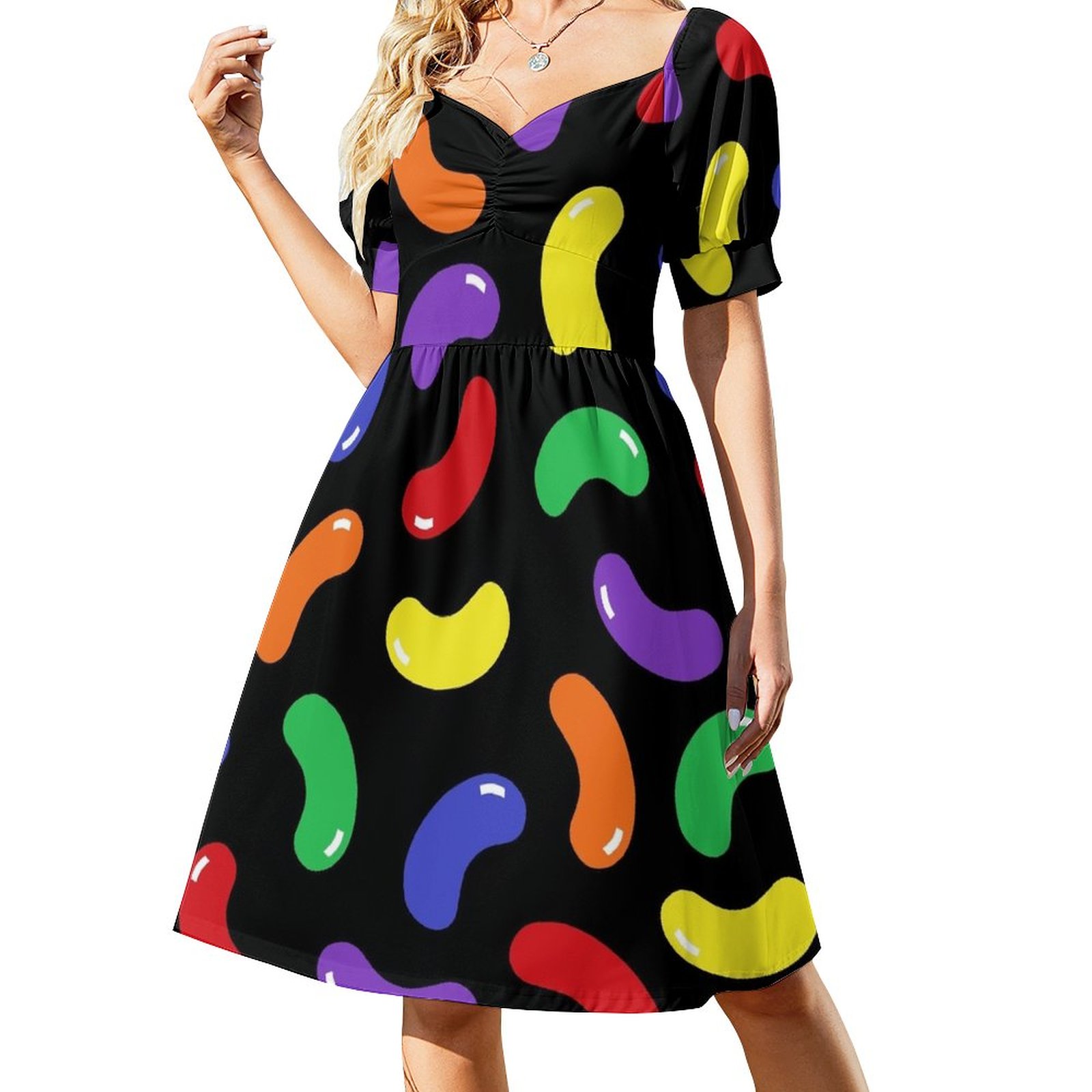 Jelly Bean Pattern Dress evening dresses women dress party night party ...