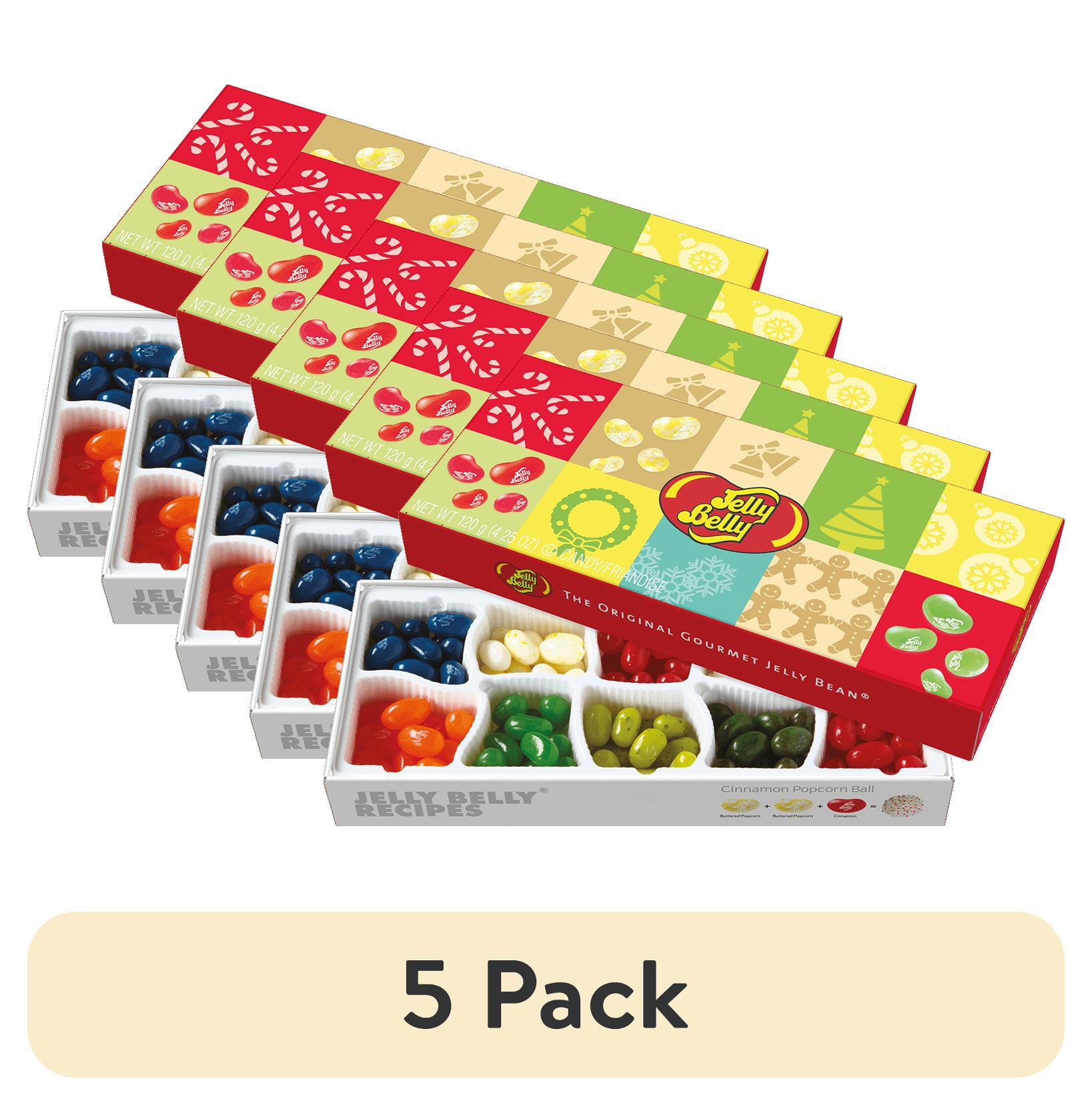 (5 pack) Jelly Belly 10-Flavor Jelly Beans Christmas Gift Box - 4.25 ...
