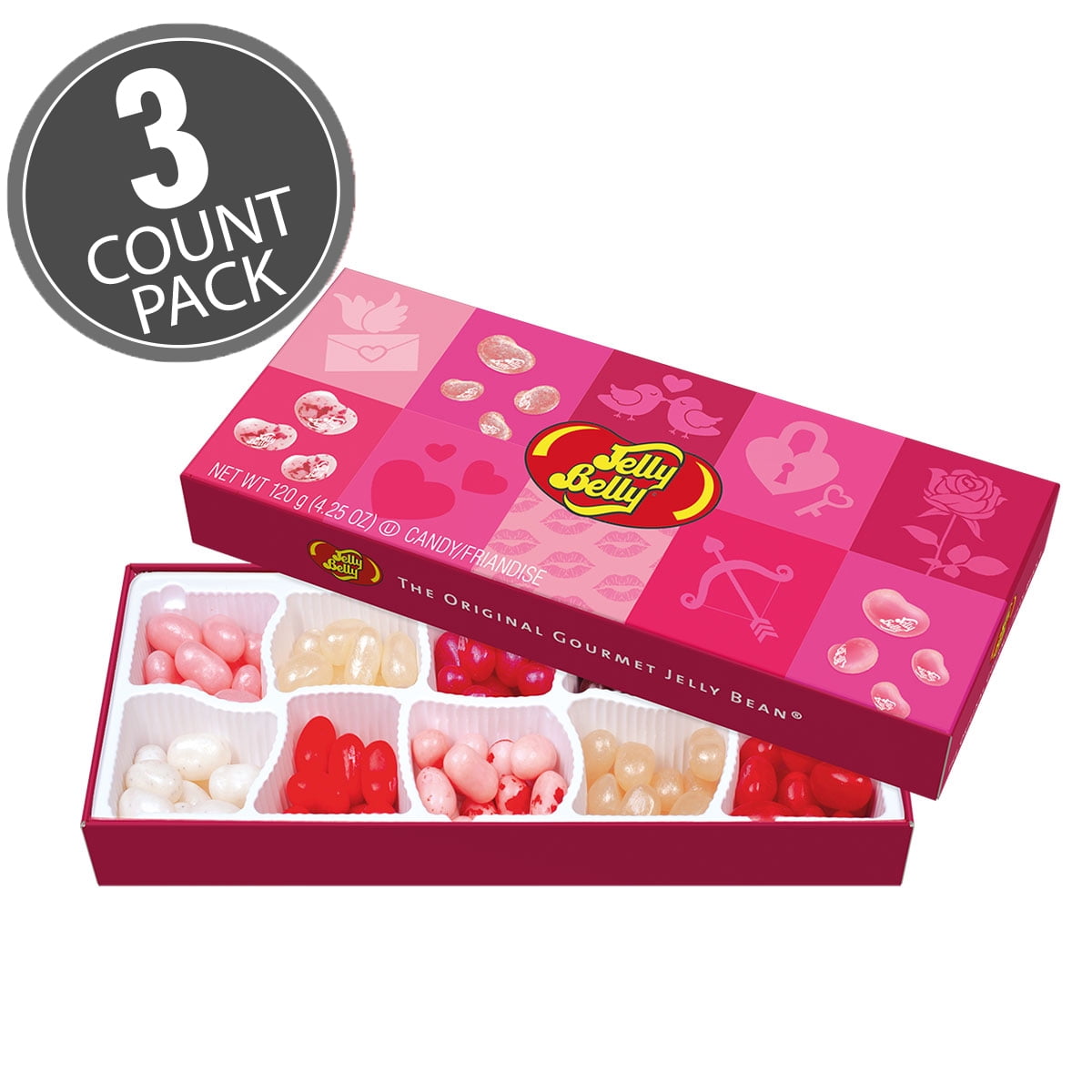 Jelly Belly 10-Flavor Valentine's Day Gift Box, 4.25 oz, 3 Count ...
