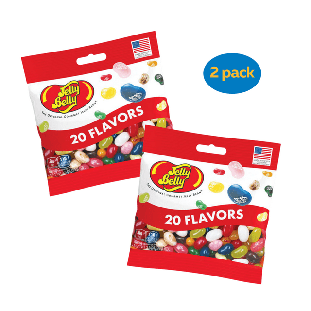 Jelly Belly 20 Flavor Gourmet Jelly Beans, 3.5 oz. Bag, 2 Pack ...