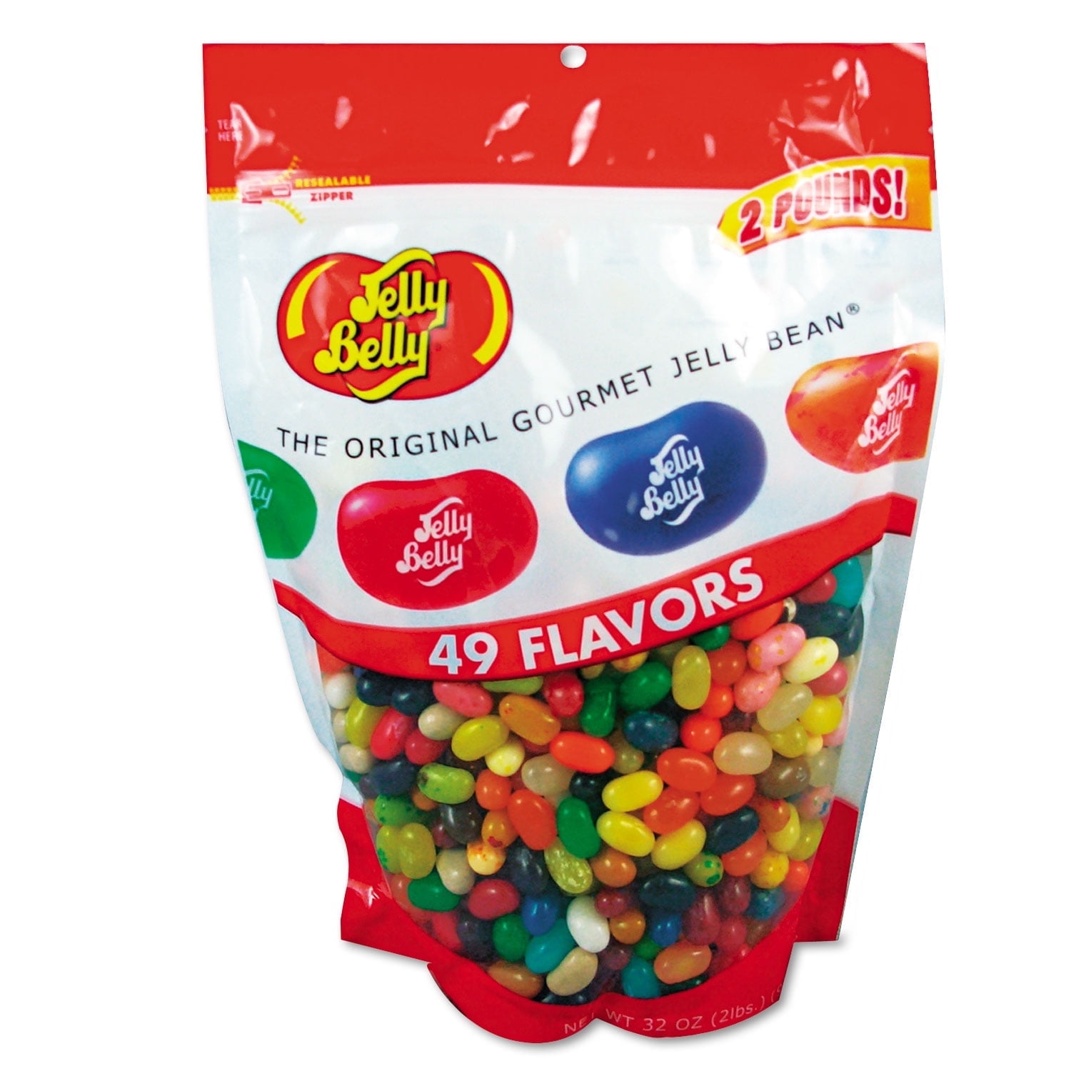 Jelly Belly 49-Assorted Jelly Bean Flavors -(32 oz) 2 Pound Pouch Bag ...