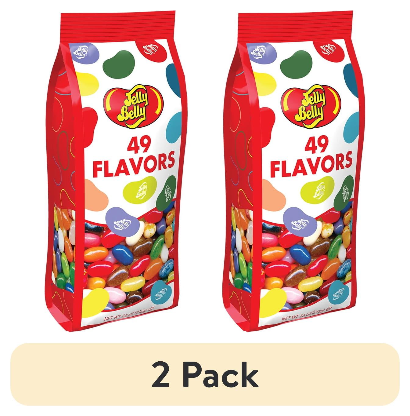 (2 pack) Jelly Belly 49 Assorted Jelly Bean Flavors, 7.5 Ounce Gift Bag ...