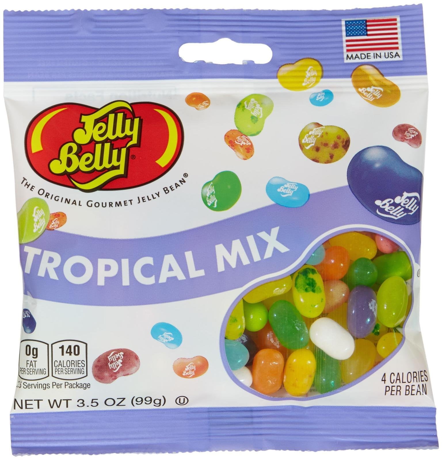 Jelly Belly Assorted Beans - Tropical Mix - 3.5 oz. - 12 Pack RED40 ...