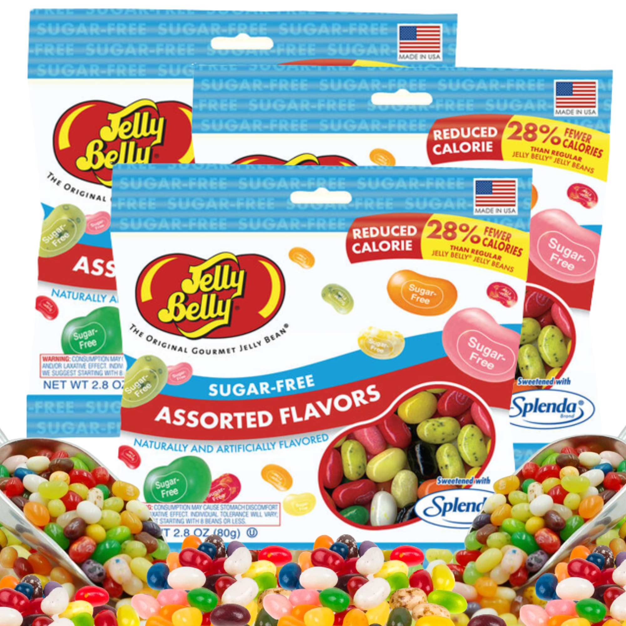 Jelly Belly Sugar-Free Assorted Flavors Jelly Beans - 3 bags - Walmart.com