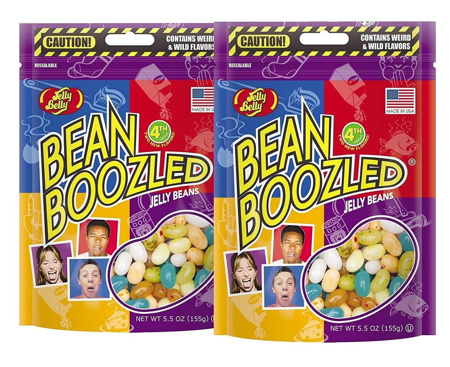 Jelly Belly BeanBoozled Jelly Beans 5.5 oz Pouch bag (4th edition) (5.5 ...