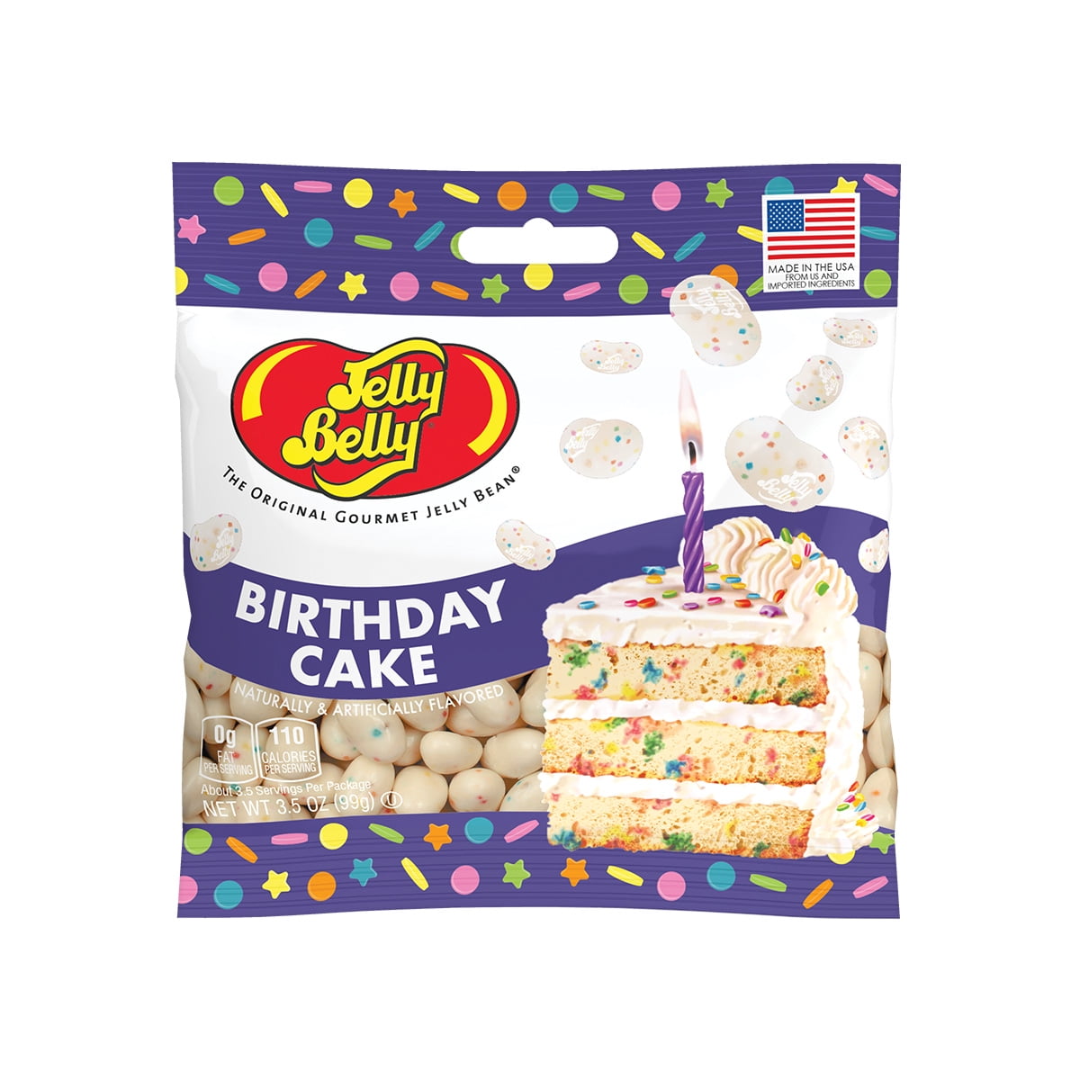 Jelly Belly Birthday Cake Jelly Beans - 3.5 oz Grab & Go® Bags - True ...