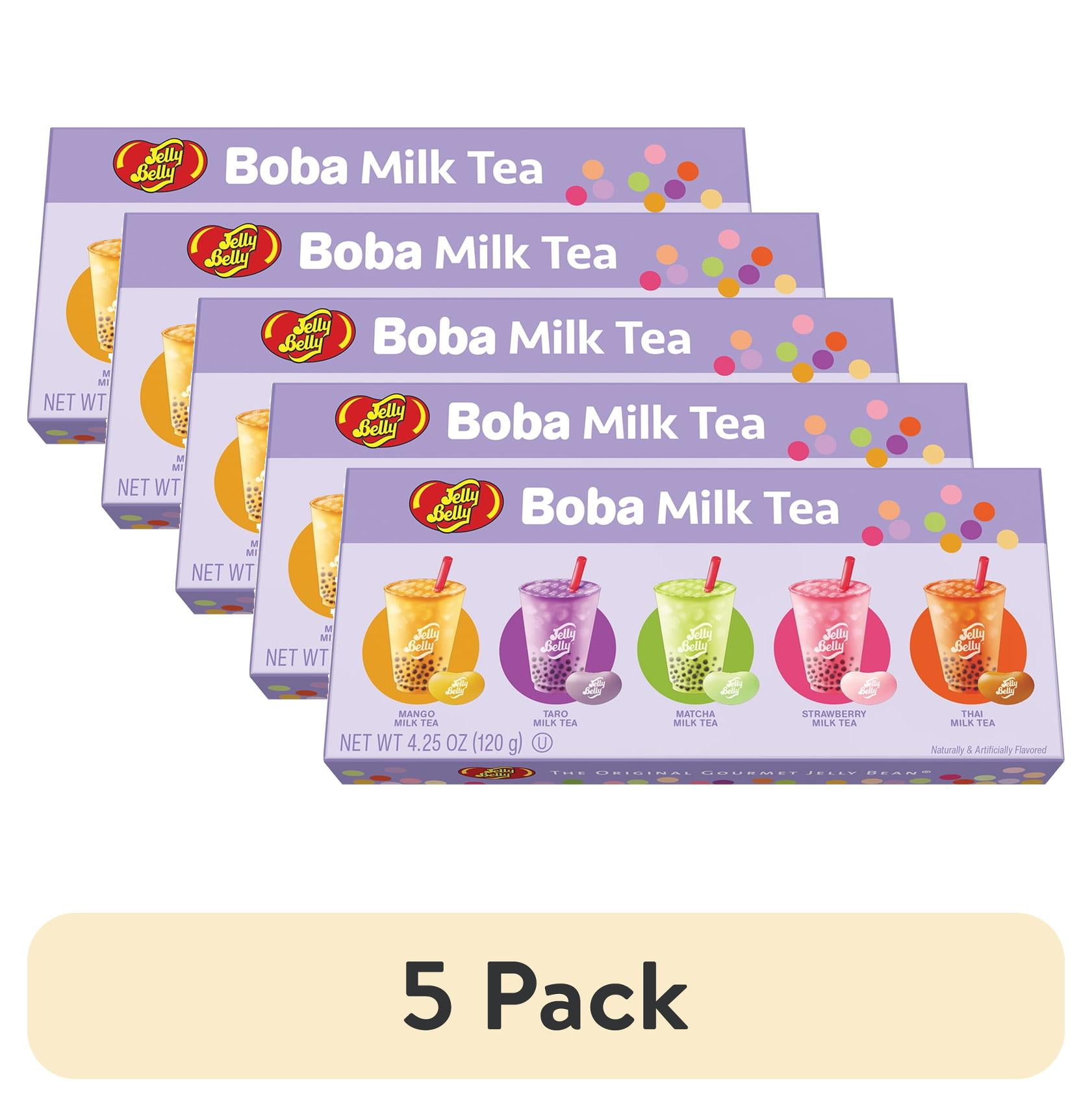 (5 pack) Jelly Belly Boba Milk Tea Jelly Bean Gift Box - 4.25 Ounces of ...